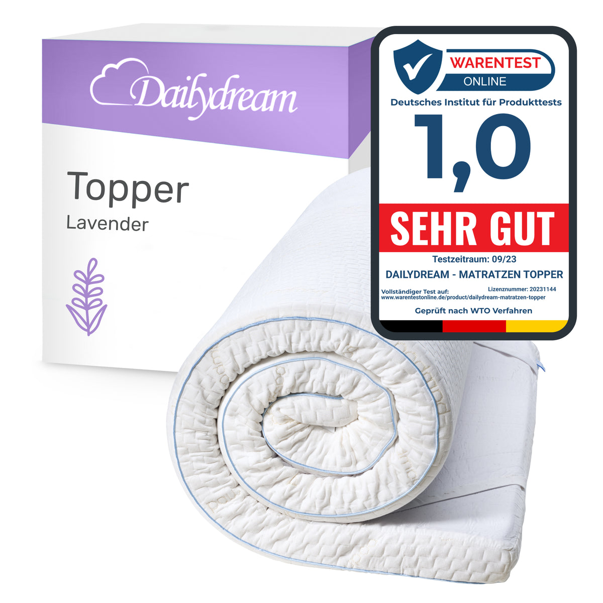 Topper mit Lavendel veredelt – Dailydream